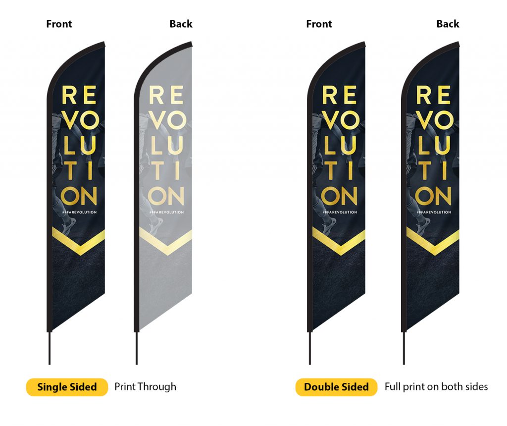 14ft Flag - Feather Angled Large Single - Display Rabbit