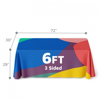 Standard Table Throw . 6FT . 3 Sided – Display Rabbit